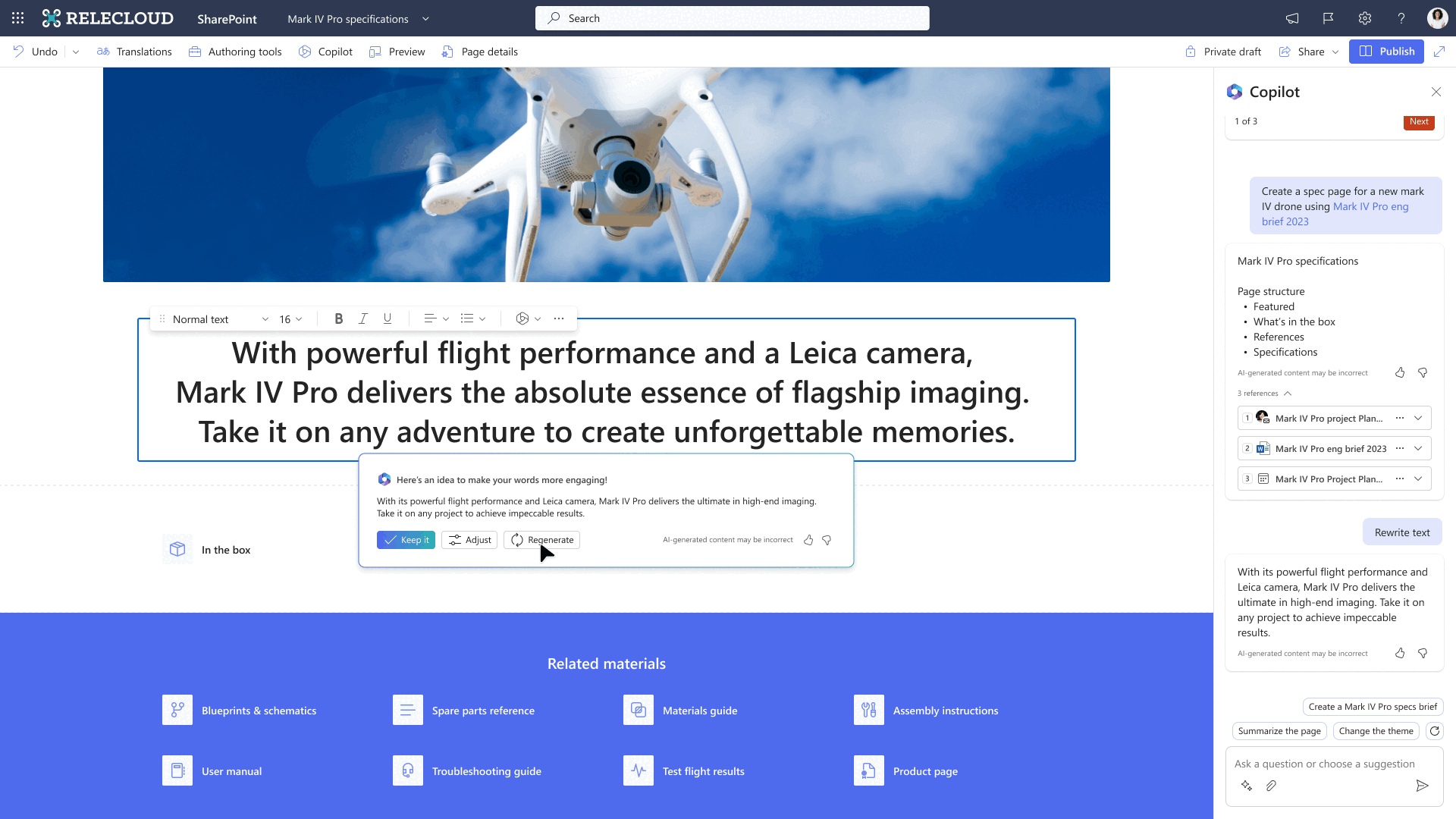 Revolutionizing content creation: The game-changing capabilities of Copilot in SharePoint ...